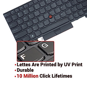 LeFix US Non-Backlit Keyboard Replacement Compatible with Lenovo Thinkpad E580 E585 E590 E595|T590 |L580 L590 |FRUs 01YP560 01YP720 01YP640