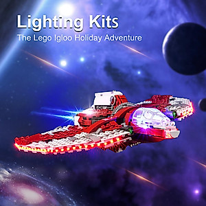 DALDED LED Lighting Kit for Lego Star Wars Ahsoka Tano’s T-6 Jedi Shuttle 75362, LED Light Compatible with Lego 75362 Building Block Models (Not Include Lego Set)