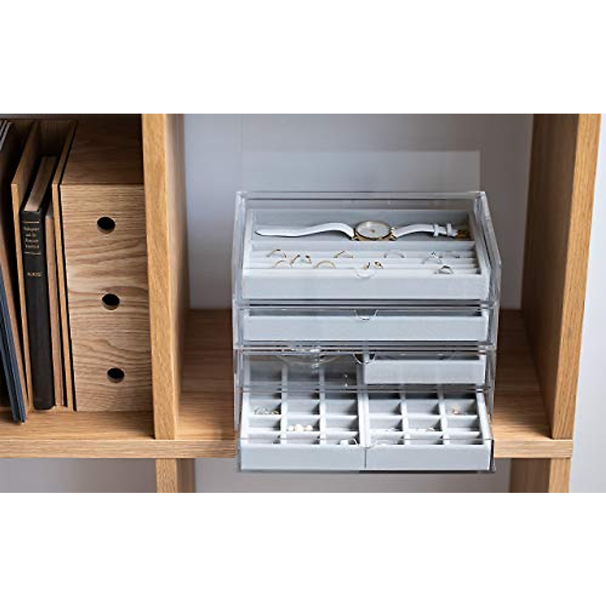 MUJI 7A57024 Drawer with Lid, Small, Clear