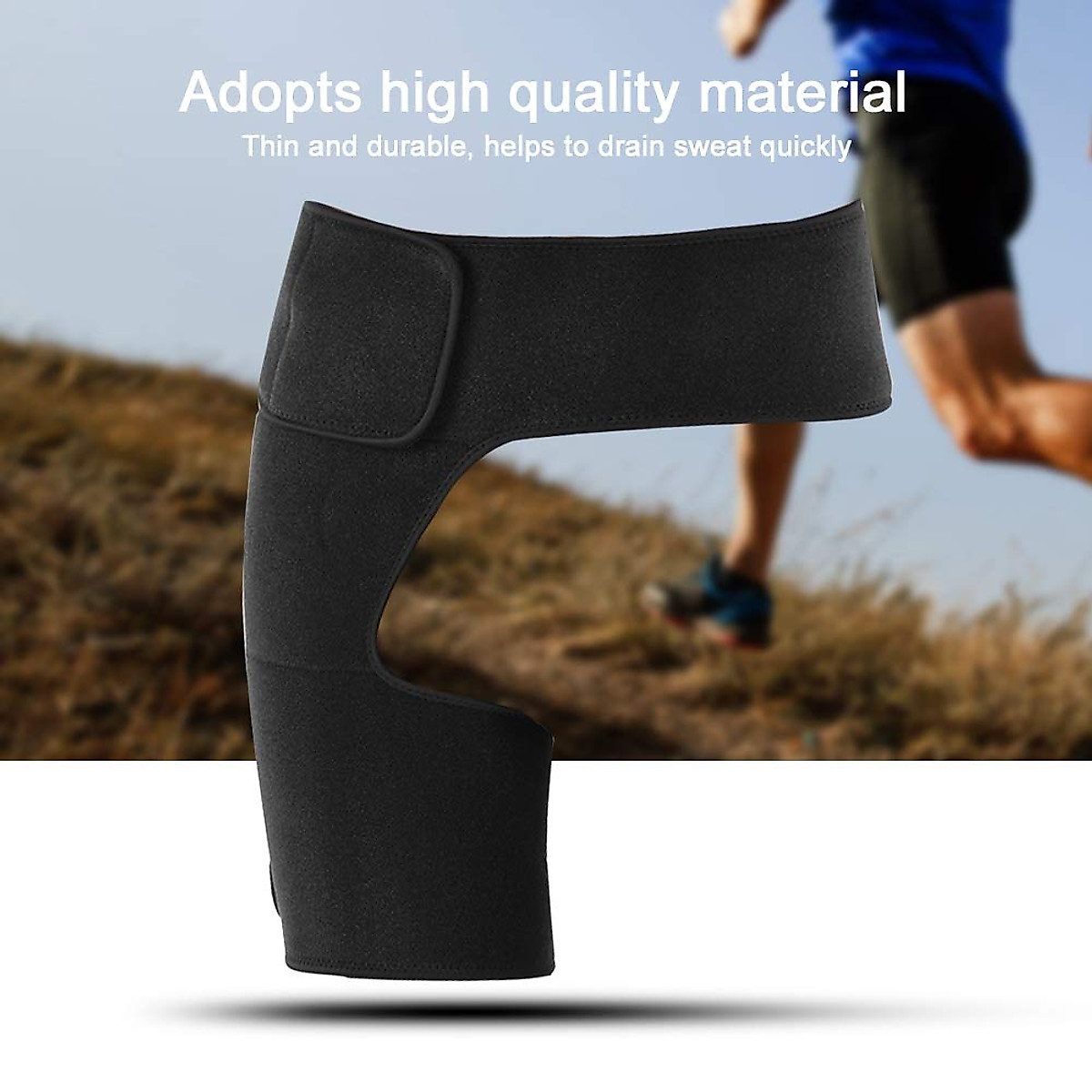 Health Gear Groin Support Bandage, Hip Brace Thigh Compression Sleeve, Breathable Unisex Hip Thigh Support Brace Muscle Strain Prevention Belt Sports Protector
