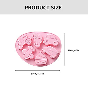 Silicone Gummy Molds Airplane Chocolate Molds Airplane Chocolate Molds 2pcs Vehicle Theme Candy Chocolate Molds 3D Vehicle Silicone Fondant Cake Fondant Moulds Car Soap Molds Novelty Candy
