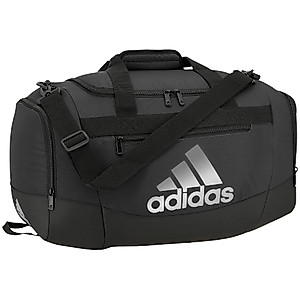 adidas Unisex Defender 4 Small Duffel Bag, Black/Silver Metallic, One Size
