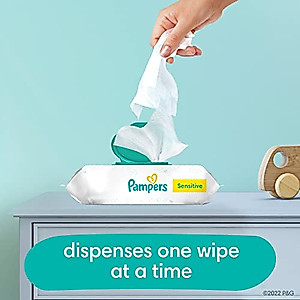 Baby Wipes, Pampers Sensitive Water Based Baby Diaper Wipes, Hypoallergenic and Unscented, 504 Total Wipes (Packaging May Vary)