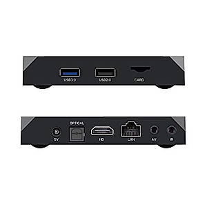 Android TV Box 9.0 X96 Max+ Smart TV Box Amlogic S905X2 Quad Core 4GB 64GB Support USB 2.4G WiFi BT 1000M 4K Media Player Set top Box Android Mini PC with Wireless Keyboard Remote(Backlit) TTV Box
