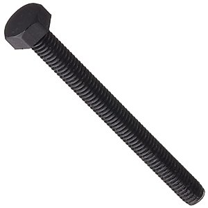 Nylon 6/6 Hex Bolt, Plain Finish, Black, Hex Head, External Hex Drive, 6mm Length, Fully Threaded, M2-0.4 Metric Coarse Threads, Made in US (Pack of 100)