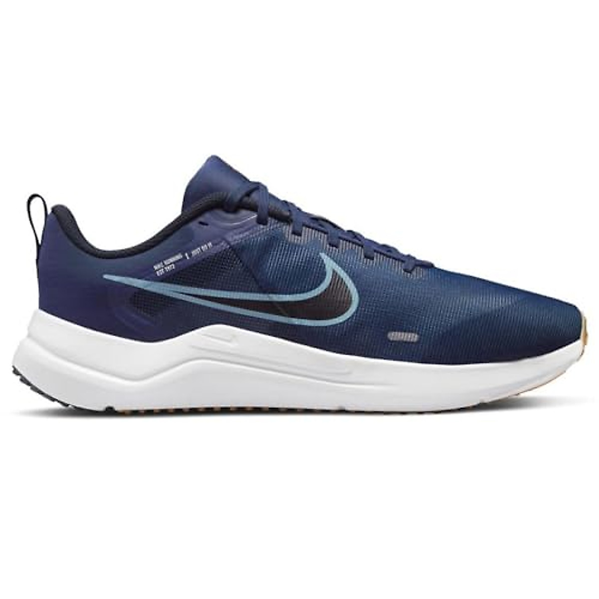 Nike Downshifter 12 Mens Running Trainers DD9293 Sneakers Shoes (UK 10 US 11 EU 45, Midnight Navy Worn Blue 400)
