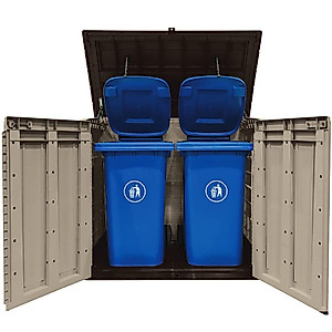 Keter Store-It-Out MAX 4.8 FT X 2.7 FT Durable Outdoor Storage Shed Made from Weather Resistant Resin 42 Cubic Feet Beige/Brown