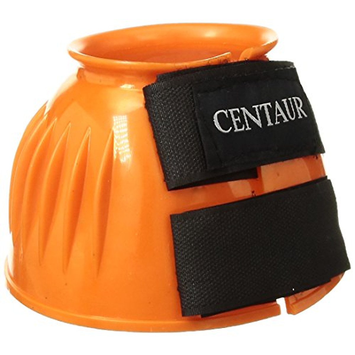 Centaur X-Large PVC Ribbed Double Hook and Loop Bell Boots Orange