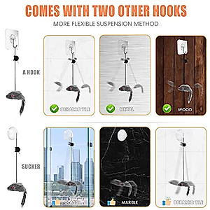 FYNIGO Self-Play 3 Ways Hanging Door Cat Mouse Toys for Indoor Cats Kitten,Interactive Cat Mice Toys for Hunting Exercising Eliminating Boredom, for Small Breeds