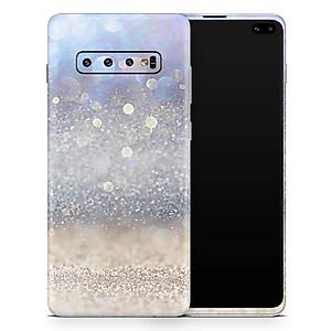 DesignSkinz Light Blue and Tan Unfocused Orbs of Light Protective Vinyl Decal Wrap Skin Cover Compatible with The Samsung Galaxy S20 (Screen Trim & Back Glass Skin)