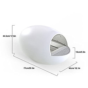 HONGFEISHANGMAO Cat Box Egg Shape Automatic Cat Litter Box Large Splash-Proof Cat Litter Box Semi-Enclosed Deodorant Cat Toilet Pet Supplies Cat Furniture