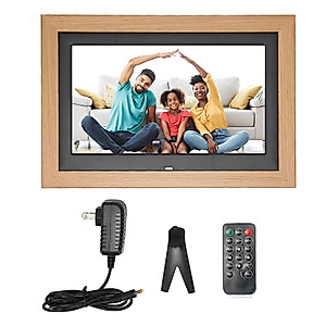Electronic Photo Album, Digital Photo Frame Lightweight LED Screen 1024x600 100‑240V with Stereo Speaker for Birthday (US Plug)