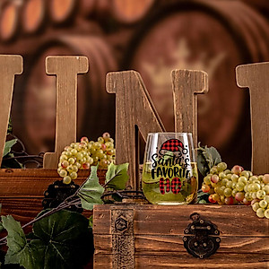 IT'S A SKIN Christmas Wine Glasses Funny Stemless Wine Glass with Funny Saying for Women. Wine Gifts for Women Santas Favorite Ho.