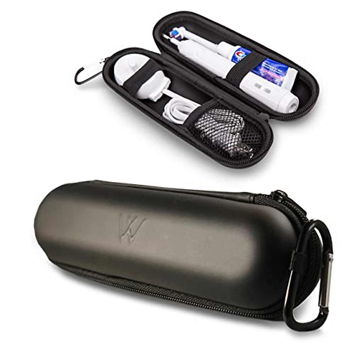 Wilken Electric Toothbrush Case | Universal Travel Case | EVA Toothbrush Case | Compatible with Oral B Pro, Phillips Sonicare and More (Black)