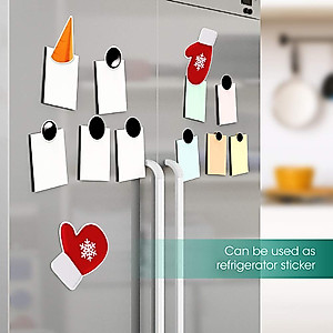 D-FantiX Snowman Christmas Refrigerator Magnets Set of 16, Cute Funny Fridge Magnet Refrigerator Stickers Holiday Christmas Decorations for Fridge, Metal Door, Garage, Office Cabinets (Large)