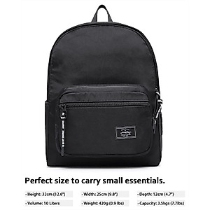 HotStyle SIMPLAY+ Mini Backpack Cute for Work Travel & Everyday, Black