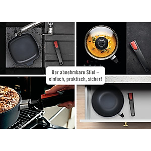 Woll Diamond Lite high rim pan - inductive -, diameter 32 cm, 7 cm high, with removable handle - suitable for all types of stoves, cast aluminum, non-stick coating, oven-safe, anthracite, 1 piece