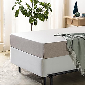 ZINUS 9 Inch Box Spring with Cover, No Assembly Mattress Foundation, Sturdy Metal Structure, Twin XL, White