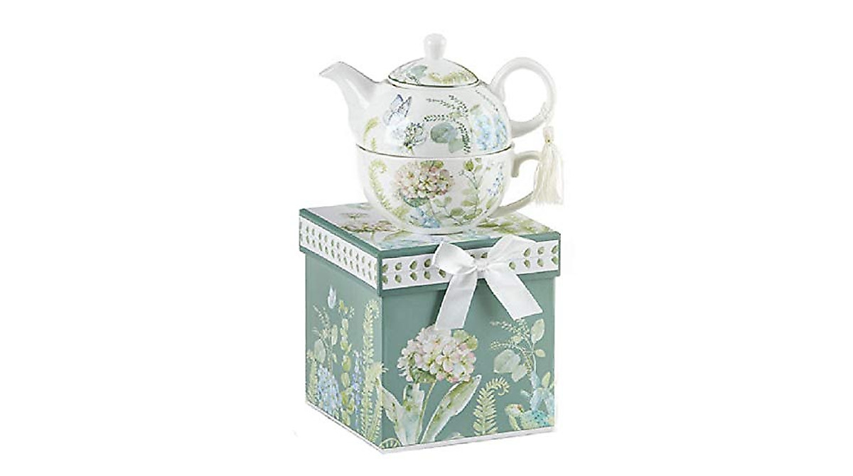 Elegant Blue Hydrangea Tea Set - Perfect Gift Idea