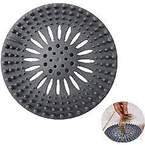 Generic Silicone Drain Protector (3pk) Fits Most Sinks and Bathtubs, Gray, SDC003