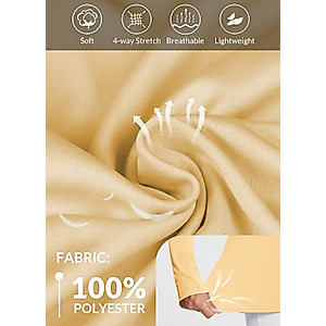 BALEAF Women's UPF 50+ Sun Shirts Long Sleeve UV Protection Rash Guard Lightweight Quick Dry SPF Hiking Tops Outdoor Clothing Yellow Size L