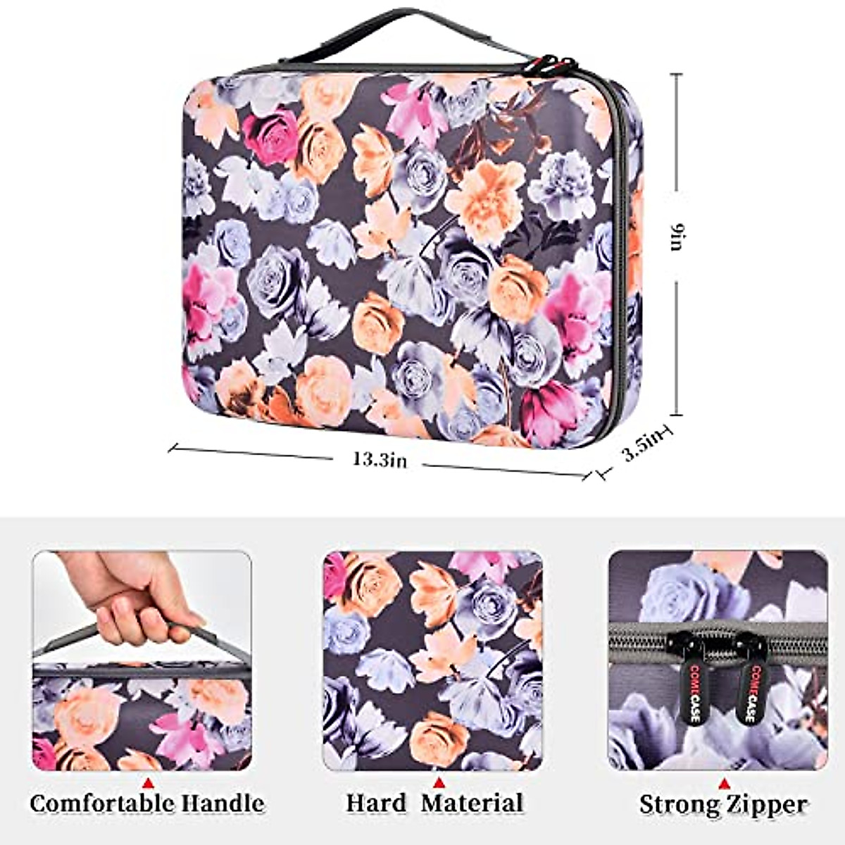 PAIYULE Essential Oils Storage Hold 70 Bottles - Carrying Hard shell Organizer Case for Artnaturals/for Young Living/for Radha/for Doterra Aromatherapy Essential Oils 5ml, 10ml, 15ml - Lavender