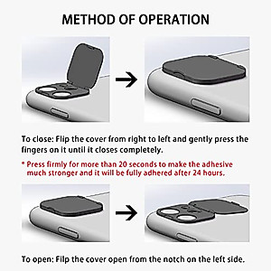 EYSOFT Privacy Cover Compatible for 13 Pro/iPhone 13 Pro Max with Front Camera Cover,Protect Privacy and Security But Not Affect Facial Recognition（2Pack）