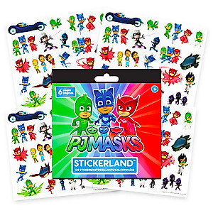 PJ Masks Dinnerware Set - Bundle with PJ Masks Bowl, PJ Masks 16oz Tumbler with Lid and Straw, PJ Masks Stickers, More | PJ Masks Dinner Set for Kids, Toddlers