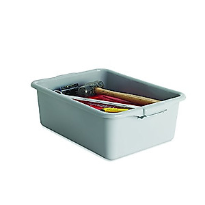 Artisan Utility Bus Box and Storage Bin with Handles, 2-Pack, Gray, 15.5" x 21" x 7"