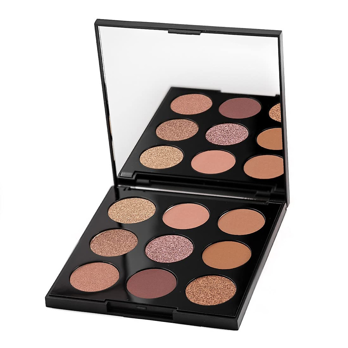 Palladio Ultimate 9-Count Eyeshadow Palette, Talc-Free Formula, High Pigmented Shades in A Mix of Matte & Shimmer Finishes, Blendable Long Lasting Colorful Professional-Grade Makeup (Rosey Nudes)