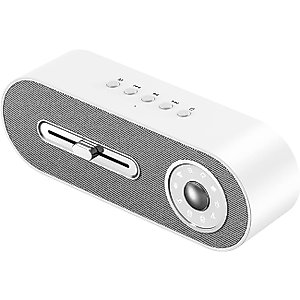 PECUWE Bluetooth Speaker Stereo Sound White Noise,12H Playtime,SD Card AUX USB Port Extra Natura Sound,Portable Wireless Speaker for iPhone, Samsung Smartphone Wireless Bluetooth (White)