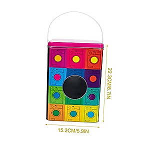 Zerodeko Washing Powder Storage Bucket Storage Box with Lid Washing Machine Metal Storage Box Laundry Storage Box Fabric Softener Dispenser Laundry Dispenser Storage Box