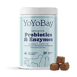 Advanced Probiotics for Dogs 60 Soft Chew + Superblend Powder 9 in 1 for Dogs