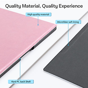 CoBak Case for Remarkable 2 Tablet - Lightweight and Hard Back Shell Protective Book Folio Cover with Built-in Pen Holder - Only for 10.3" 2020 Released (Mist Pink)