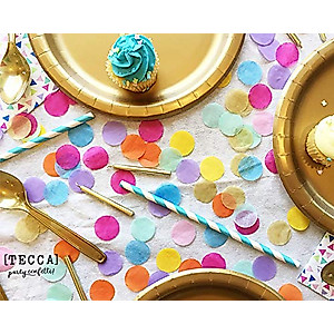 TECCA Confetti - Premium Quality Colorful Tissue Paper Confetti Circles - Specially Crafted for Birthdays, Weddings, Baby Showers, Arts & Crafts, Packaging and More!