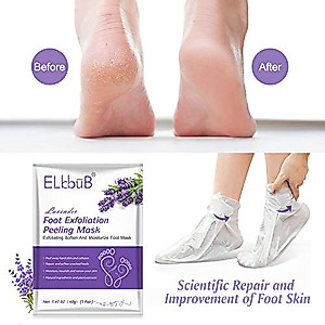 Foot Peel Mask -(3PACK) Exfoliating Foot Peel Mask, Peel Away Calluses & Dead Skin, Baby Soft Smooth Touch Feet-Men Women (lavender)