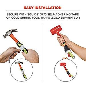 Ergodyne Squids 3703 Tool Tail Attachment with Loop End, Standard Length, 15 Pounds,Lime