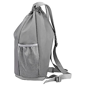 VALICLUD 5pcs Travel Bag Basketball Bag Drawstring Bag with Shoes Compartment Shoes Organizer Drawstring Bag with Water Bottle Holder Gym Bag for Men Sports Cages Nylon Fitness Adjustable