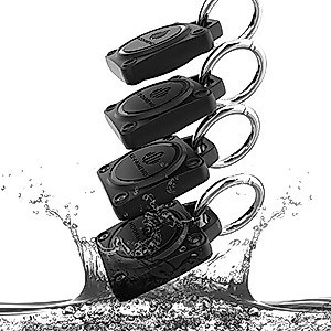 Waterproof AirTag Keychain Holder Case,Compatible for Apple AirTag Key Ring.(black-4pack)