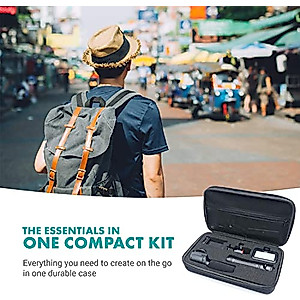 Movo iVlogger Vlogging Kit for iPhone with Fullsize Tripod - Lightning Compatible Vlog Kit- Accessories: Tripods, Phone Mount, LED Light and Shotgun Mic for YouTube Starter Kit
