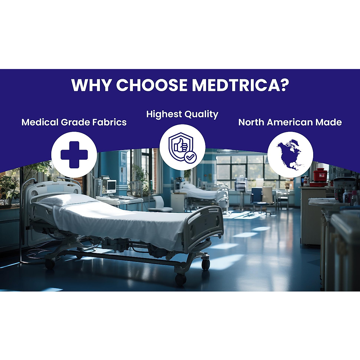 Medtrica Economy Line Stretcher/Gurney Replacement Mattress with Vinyl Cover - Fits Stryker and Hill-ROM Stretchers and Gurneys