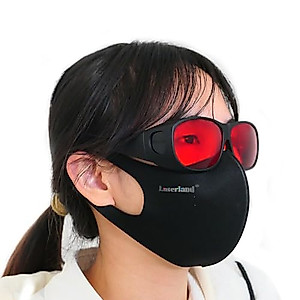 Laser Safety Glasses 532nm OD6 180nm-532nm Wavelength Violet/Blue/Green Laser Protective Goggles for 405nm, 445nm, 450nm,473nm 532nm, Like Tattoo Eyebrow Removing T1- F