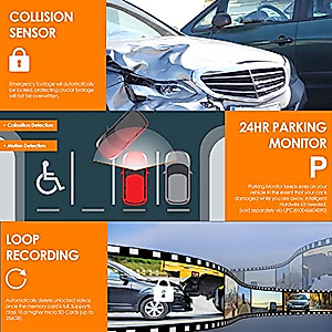 RexingUSA V2 PRO AI Dash Cam 3-Channel Front/Cabin/Rear 1080p Recording with Mobile App Night Vision Dash Camera w/Front Collision Warning, Pedestrian Alert, Lane Departure Warning,Clear to Go Alert