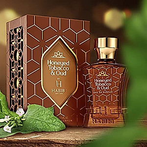 H HABIBI Honeyed Tobacco & Oud- Eau de Parfum For Men Long-Lasting Oud Cologne. Woody, Smokey, Sweet and Unique. Made with Rare Exotic Notes