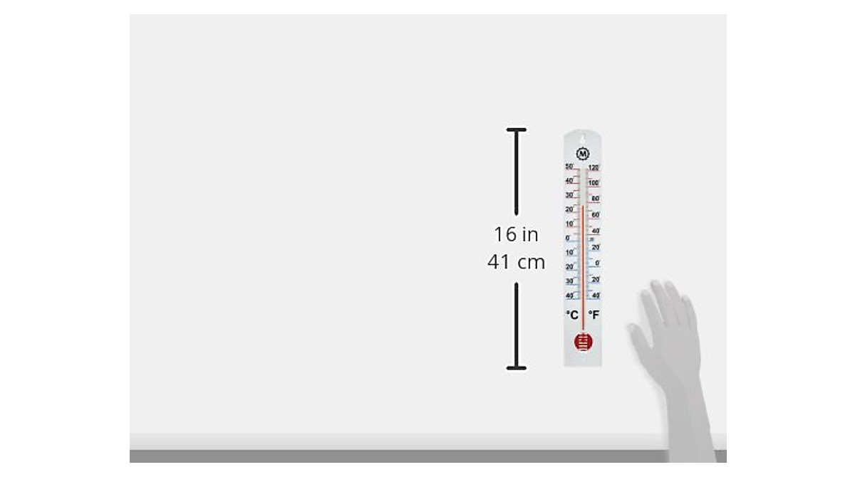MARATHON 16-Inch Vertical Outdoor Thermometer - Easy Read