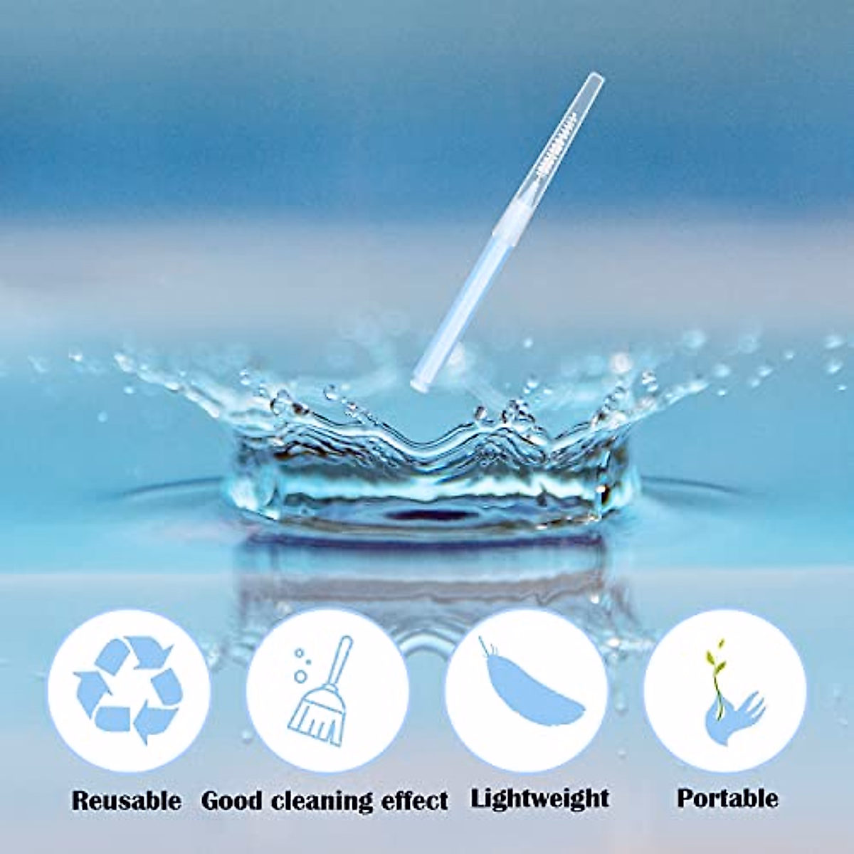 EasyHonor Braces Brush for Cleaner Interdental Brush Toothpick Dental Tooth Flossing Head Oral Dental Hygiene Flosser Toothpick Cleaners Tooth Cleaning Tool (5Colors,50pcs)