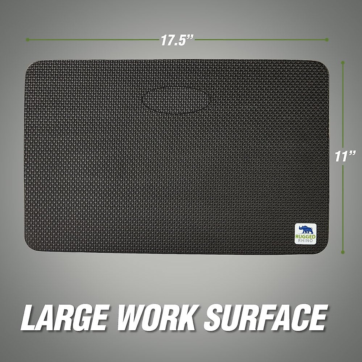 Rugged Rhino Soft Foam Kneeling Pad, Thick Knee Mat Resists Water, Durable Shock Absorbent Pads, Comfortable Strong Rebound, Gardening, Mechanic Tools, Bath Tub Essentials Onyx Black