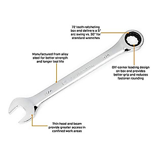 GEARWRENCH 20 Piece Ratcheting Wrench Set, SAE/Metric - 35720