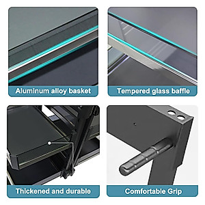 QLYFWLKQ Blind Corner Cabinet Pull Out Organizer, 2 Tier 4 Shelf Chrome Blind Corner Soft Close, Corner Kitchen Cabinet Pull Out Storage Rack Shelf