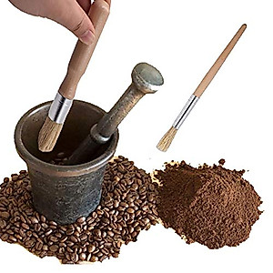 Coffee Machine Cleaning Brush Set 4 Pieces Coffee Cleaning Brush Wooden Cleaning Brush for Grinders and Nylon Espresso Brush for Coffee Machine Group Head